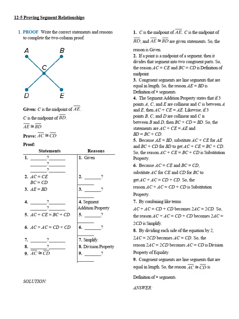 Proving Segment Relationships in Geometry | PDF | Line (Geometry ...