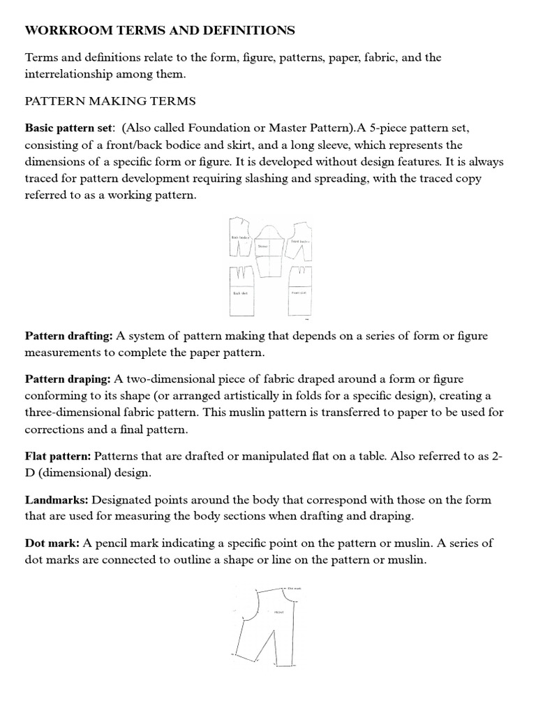 Workroom Terms and Definitions - 20250424 - 210849 - 0000 | PDF | Seam ...