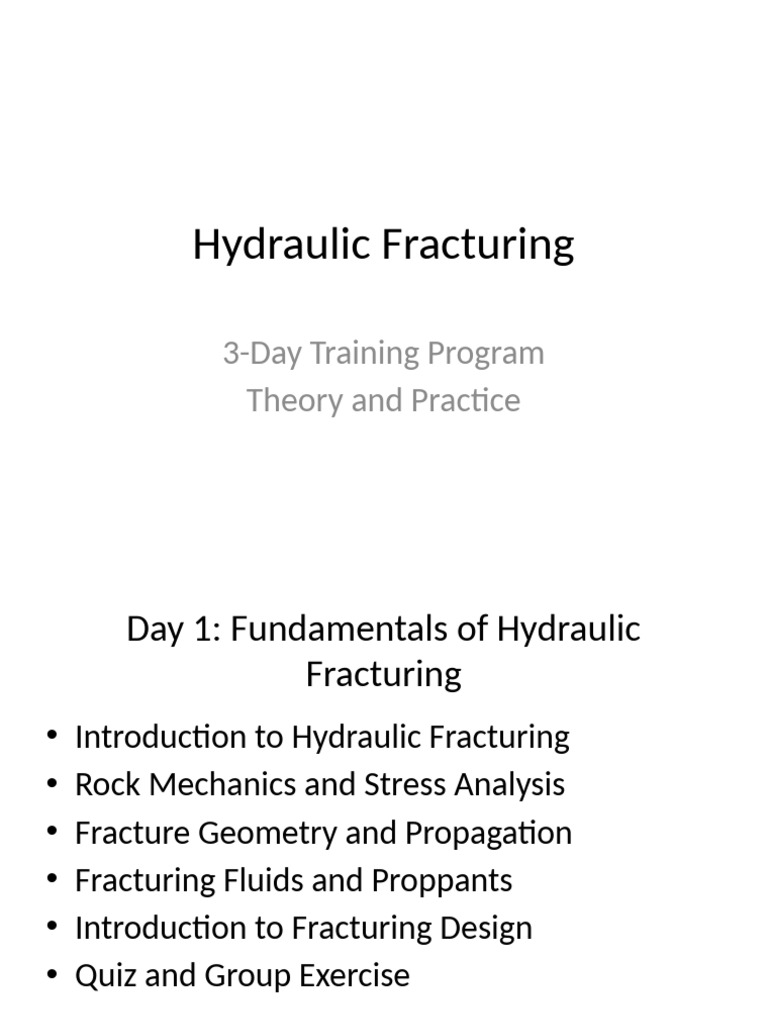 Hydraulic_Fracturing_Course | PDF