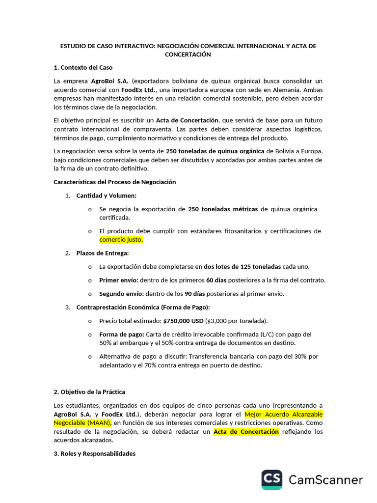 Juego de Roles La Inversión Extranjera, Proceso de Negociación ...