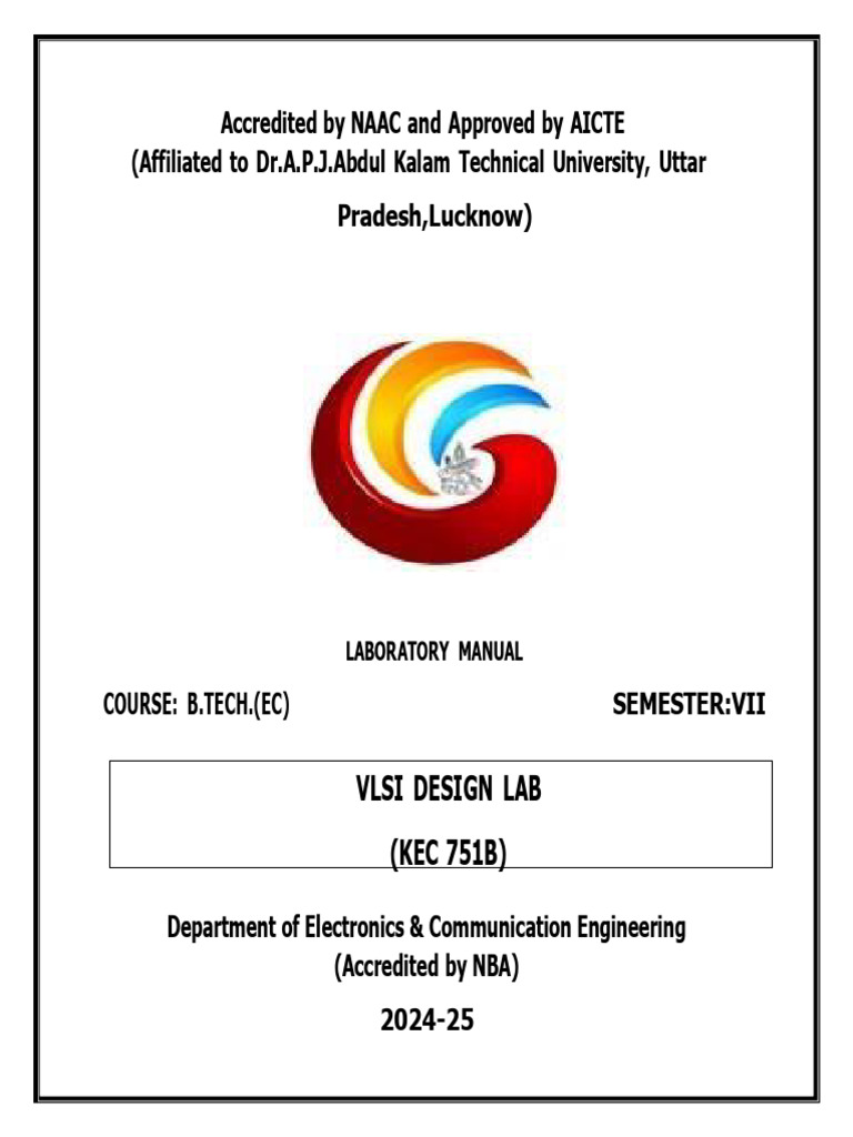 Kec751b Lab Mannual 2024-25 | PDF | Engineering | System