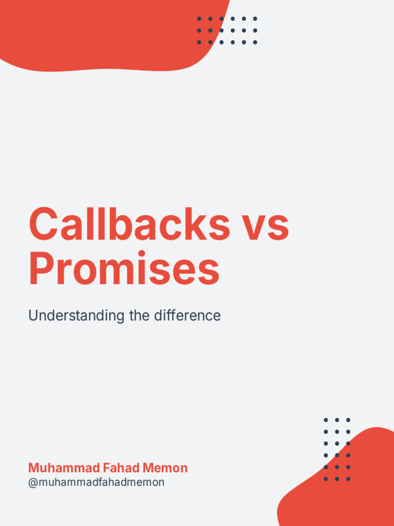 Callback Vs Promises | PDF
