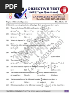 Class 12 Maths Differential Equations PYQS of Last 10 Yrs | PDF | Equations | Mathematics