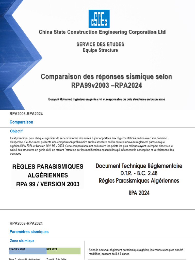 Comparaison RPA 2003 et RPA 2024 | PDF | Fondation (construction ...