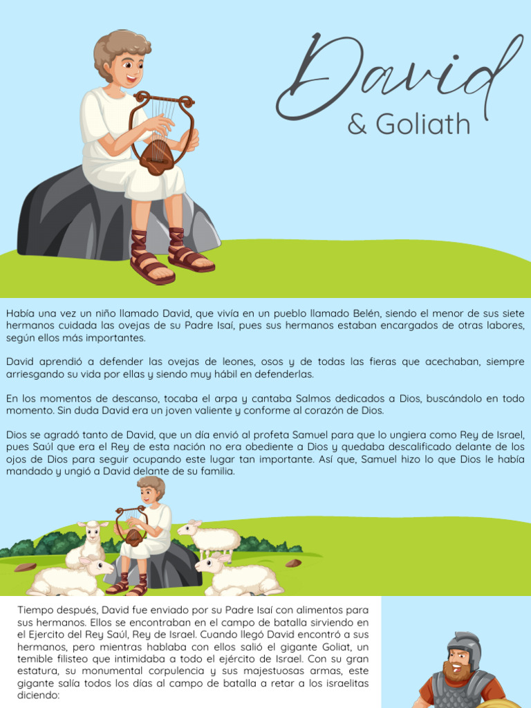 David y Goliat Cuento | PDF | David | Goliat