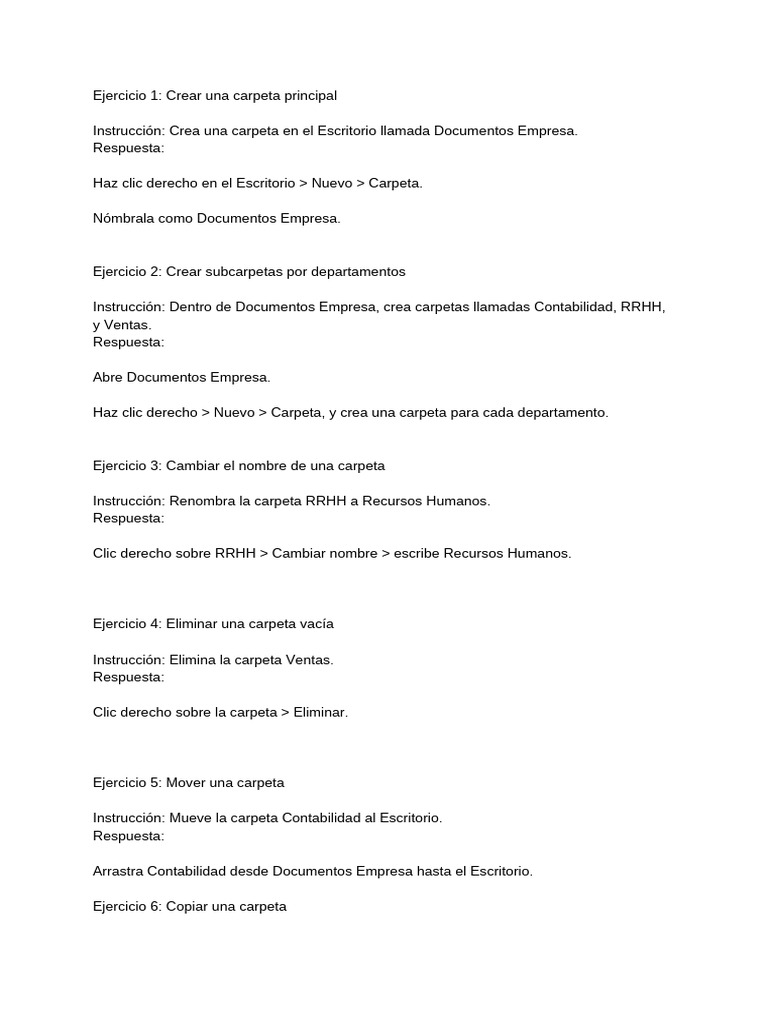 Ejercicios 2. 513 Carpetas y Directorios | PDF