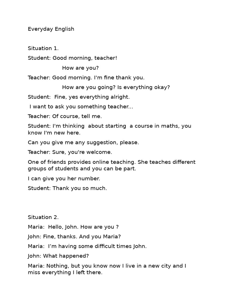 Everyday English | PDF