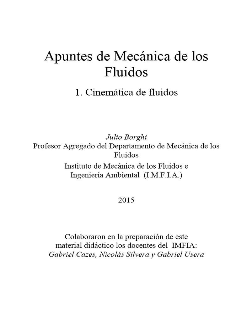 1_cinematica.2015 | PDF | Fluido | Función (Matemáticas)