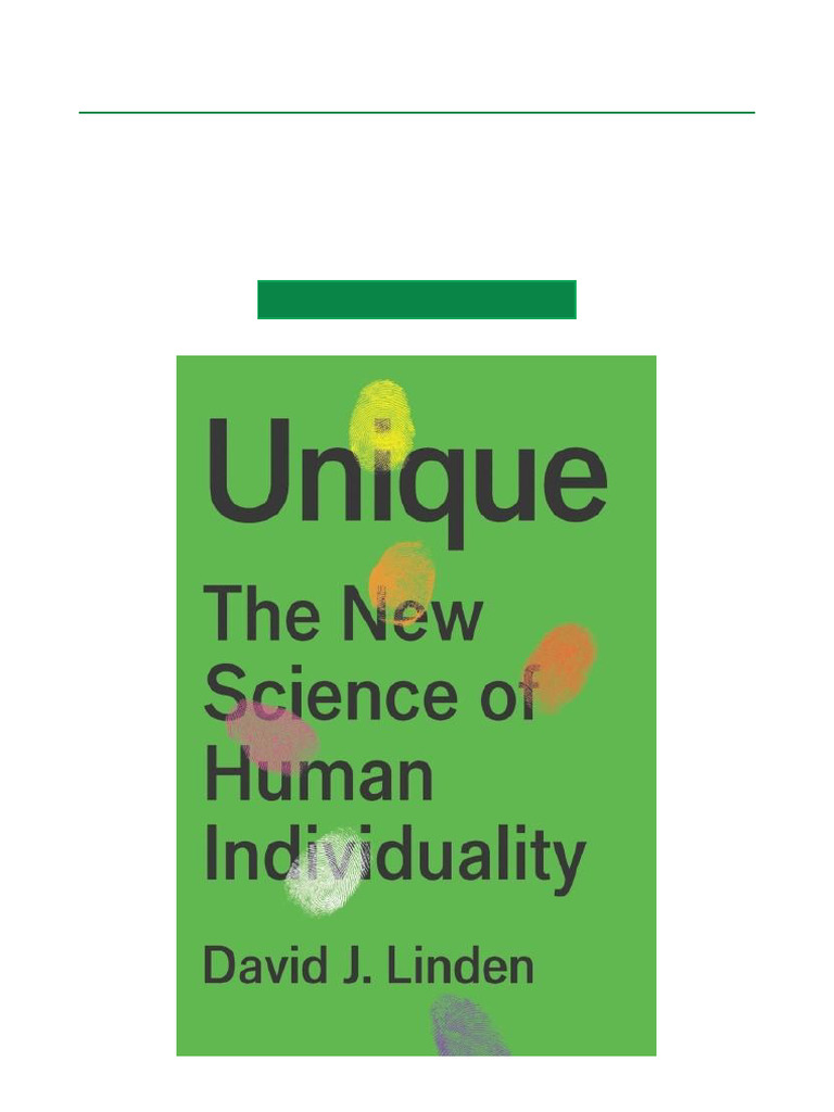Unique The New Science of Human Individuality Entire Book Download ...