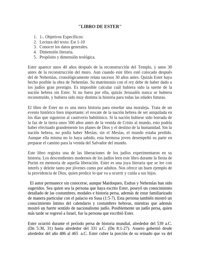 Libro de Ester | PDF | Libro de Ester | Esther