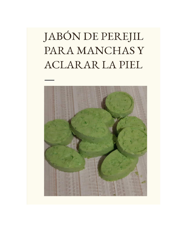 Jabon de perejil | PDF