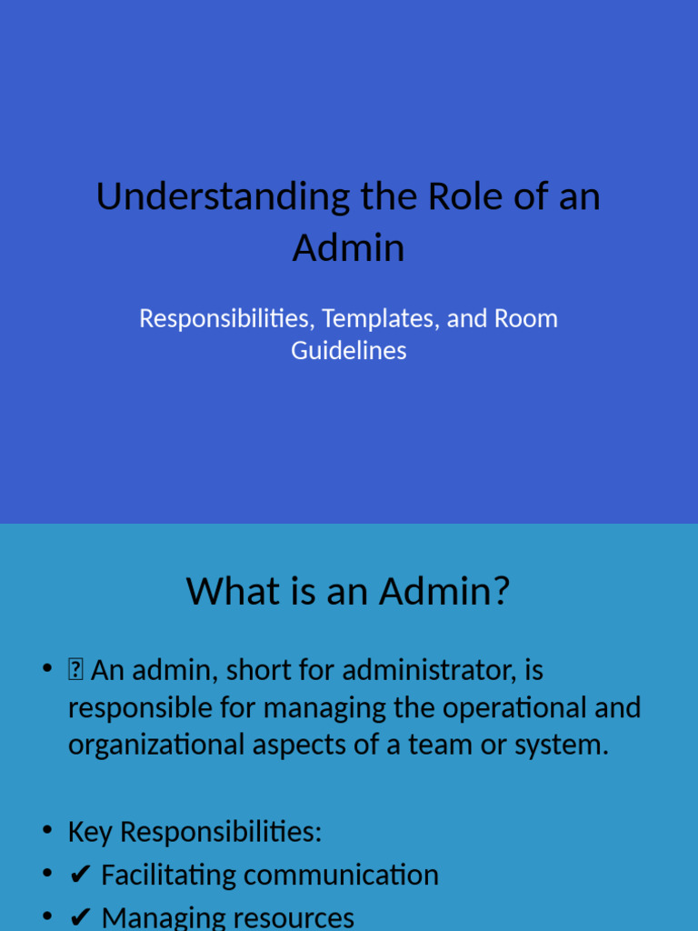 Admin Presentation | PDF
