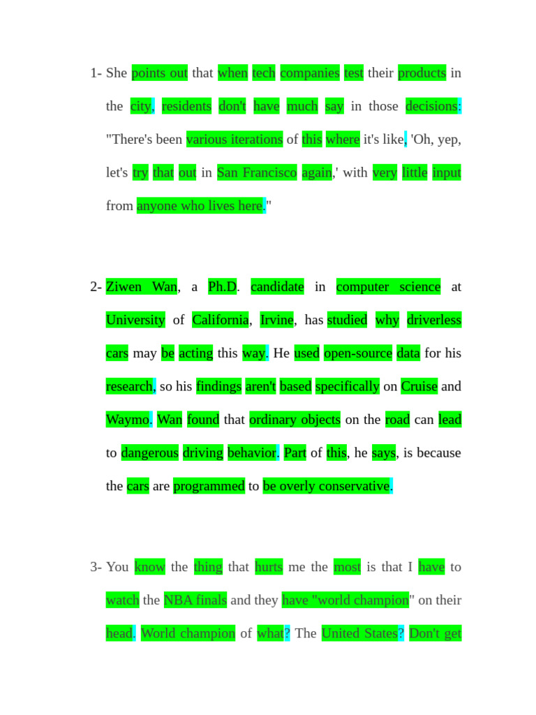 Intonation Practice Content and Funtion Words. | PDF