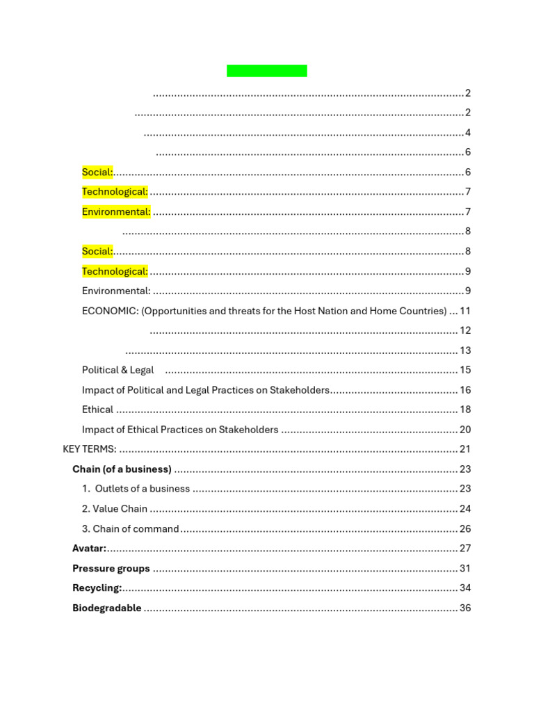 SWOT, STEEPLE and Key Words Research | PDF | Corporate Social ...