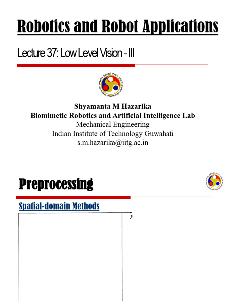 Lecture37 LowLevelVision III | PDF | Computer Vision | Computer Engineering