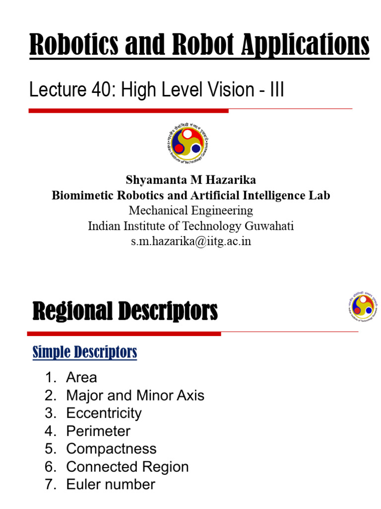 Lecture40 HighLevelVision III | PDF | Pattern Recognition | Applied Mathematics