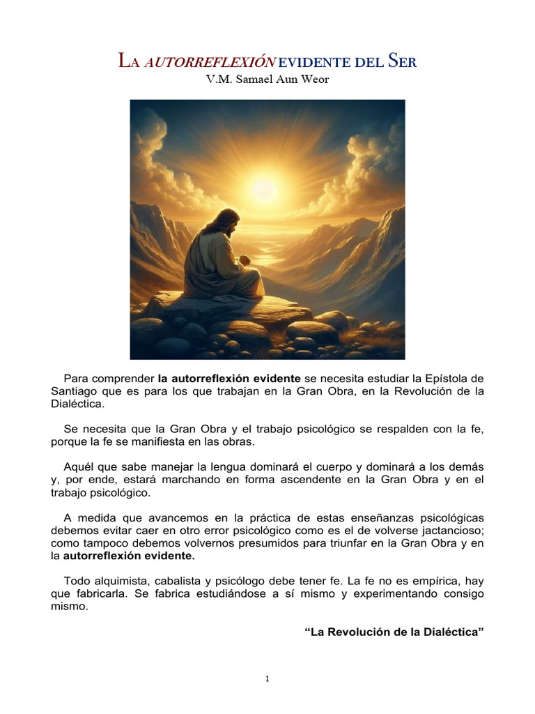 Autorreflexión Evidente Del Ser | PDF | Mente | Verdad
