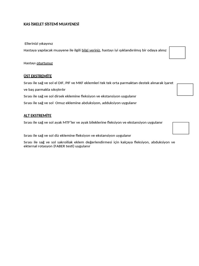 MBL Kas İskelet Muayenesi̇ | PDF