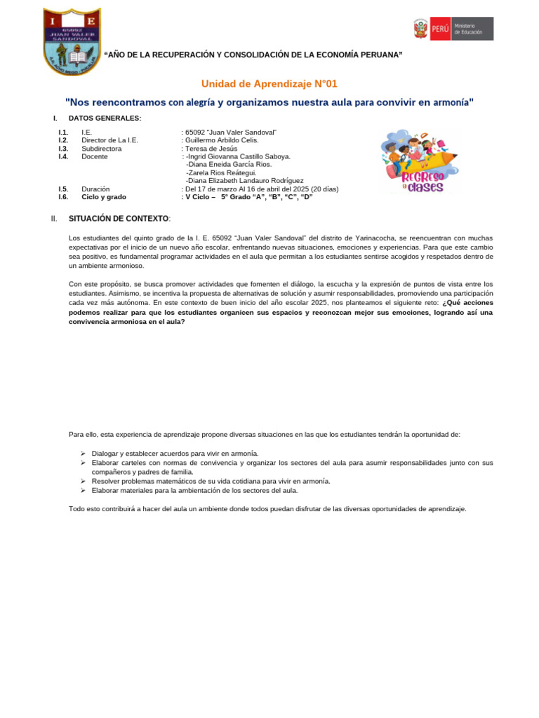 AÑO DE LA RECUPERACIÓN Y CONSOLIDACIÓN DE LA ECONOMÍA PERUANA | PDF | División (Matemáticas ...