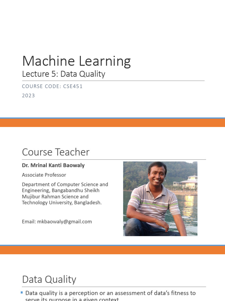 ML Lecture 5 Data Quality | PDF | Data Quality | Outlier