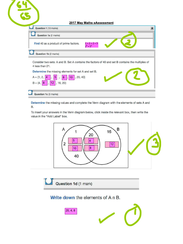 May 2017 Standard Mathematics Exemplar Responses | PDF