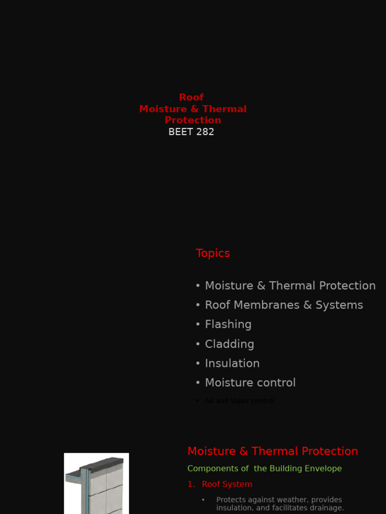 BEET 282 - Roof 2 - Moisture & Thermal Protection (3) 2 | PDF | Roof ...