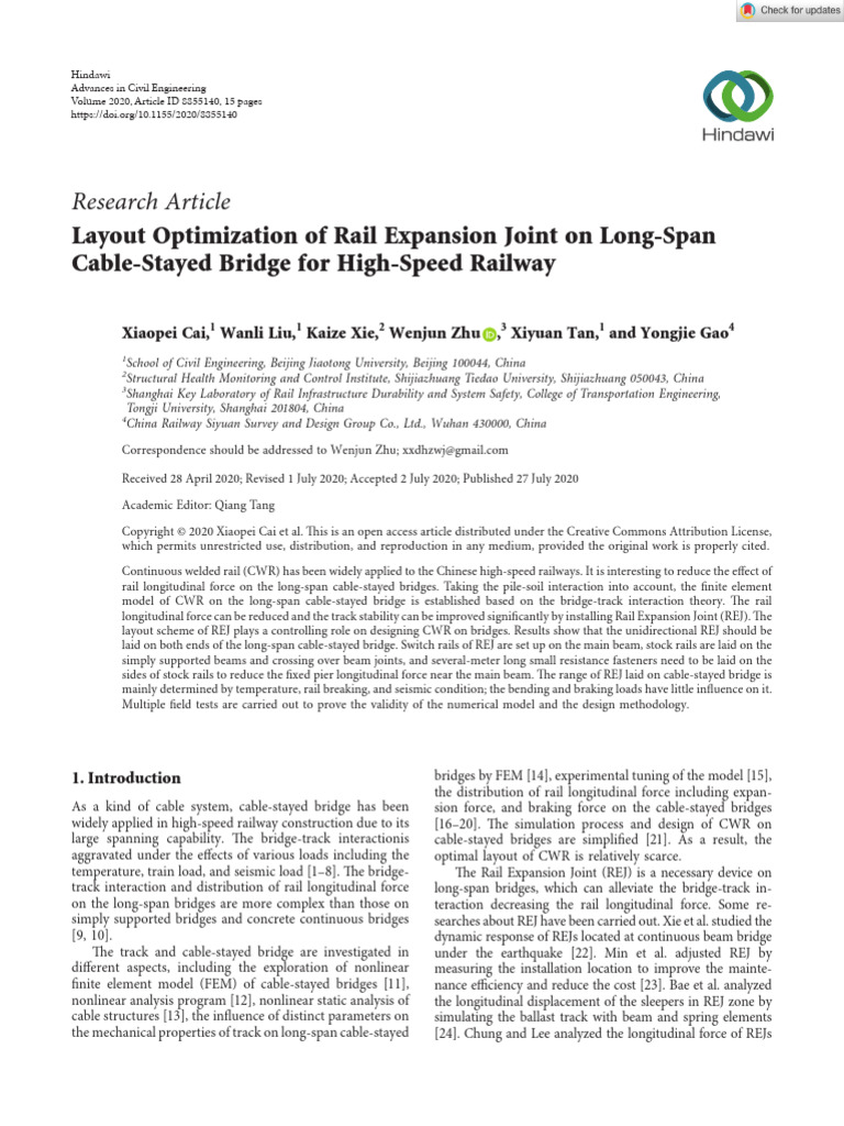 Advances in Civil Engineering - 2020 - Cai - Layout Optimization of ...