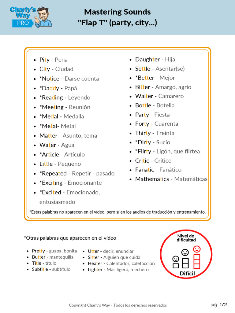 Week_1-_Mastering_Sounds_-_Flap_T | PDF