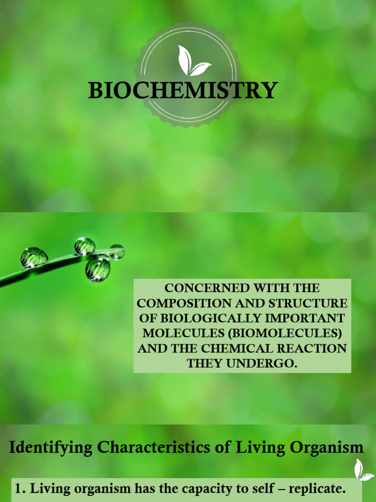 BioChemistry Chapter 1 Lecture Now | PDF | Cell (Biology) | Lysosome