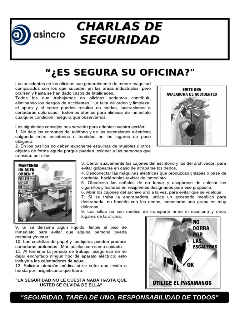 Consejos de Seguridad en la Oficina | PDF