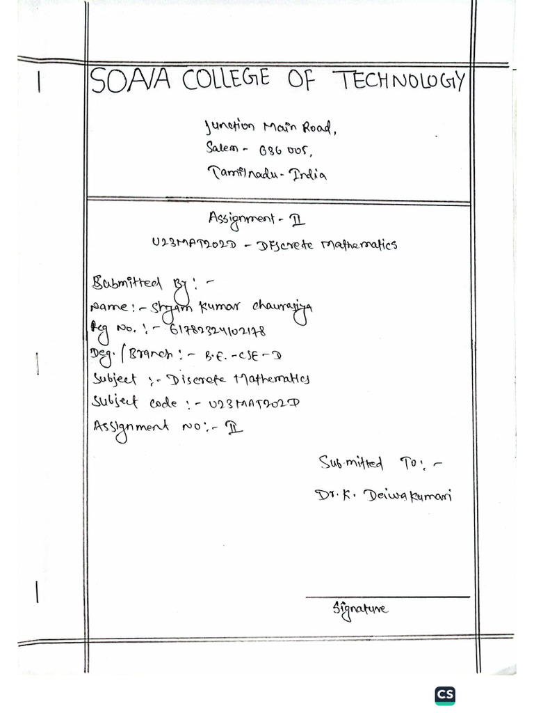 Assignment 2 math Shyam | PDF