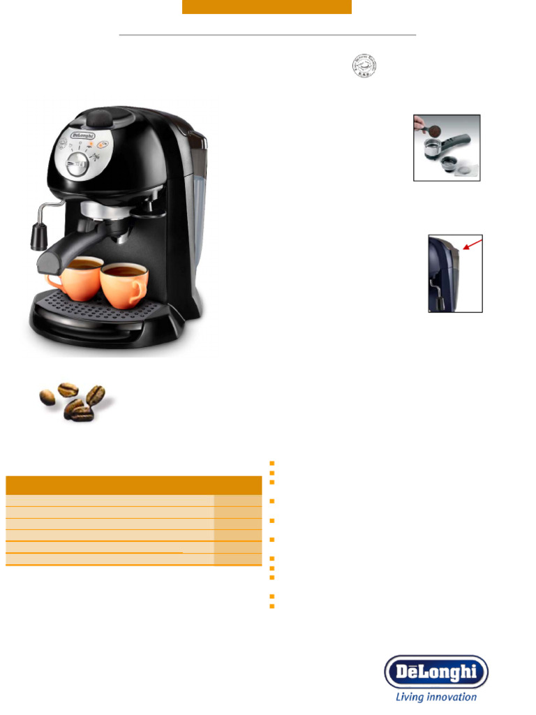 De'Longhi EC 200CD.B Espresso Maker | PDF | Drink | Coffee
