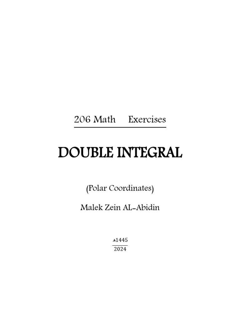 206math Double Integral in Polar Coordinates | PDF | Calculus ...