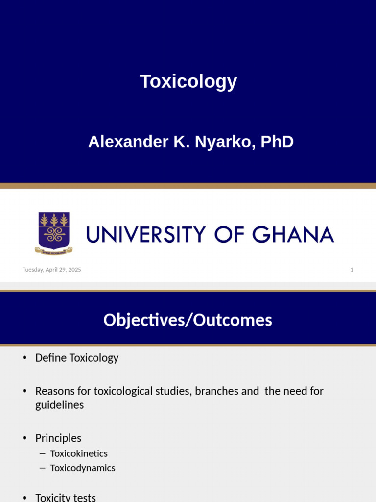 Toxicology - Toxicokinetics and Toxicodynamic - Nyarko AK | PDF | Drug ...