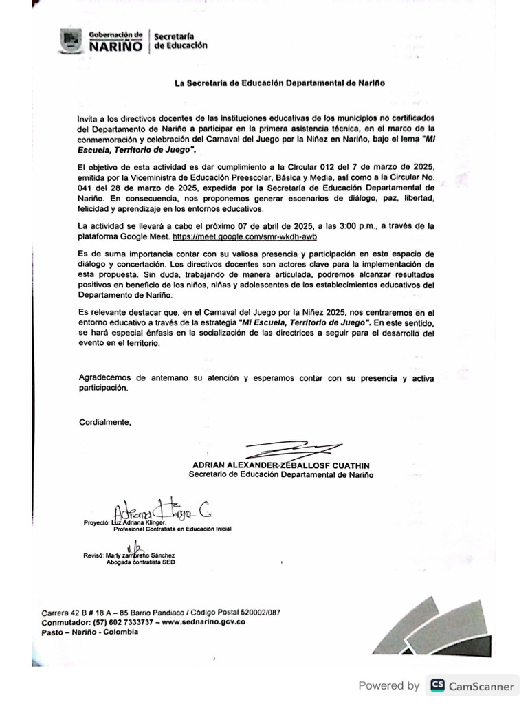 Invitación Socialización Evento Carnavales Del Juego | PDF