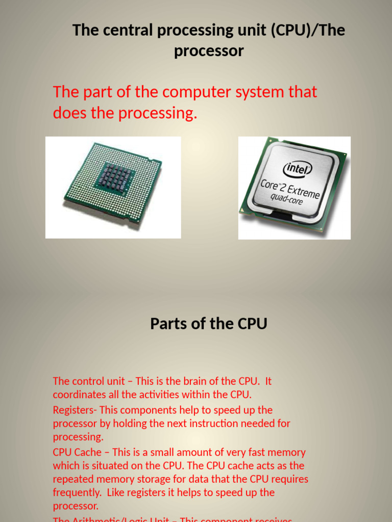 Objective #3d - The Cpu | PDF | Central Processing Unit | Computer Architecture