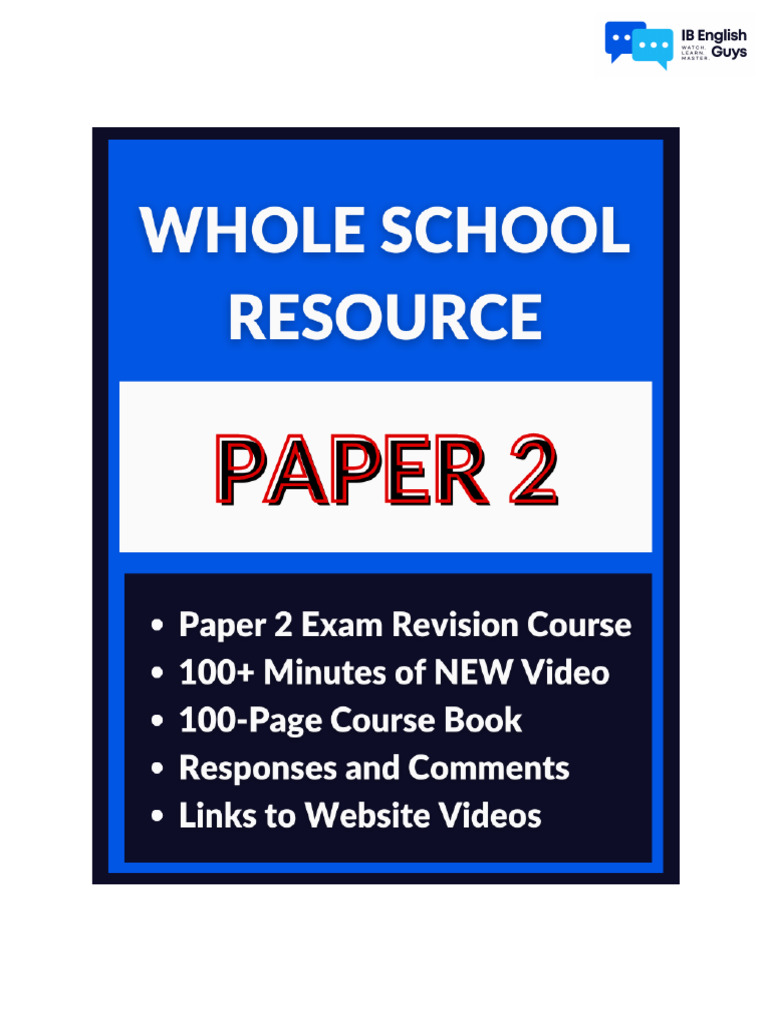 Paper 2 - Whole School Resource | PDF | Essays | Question