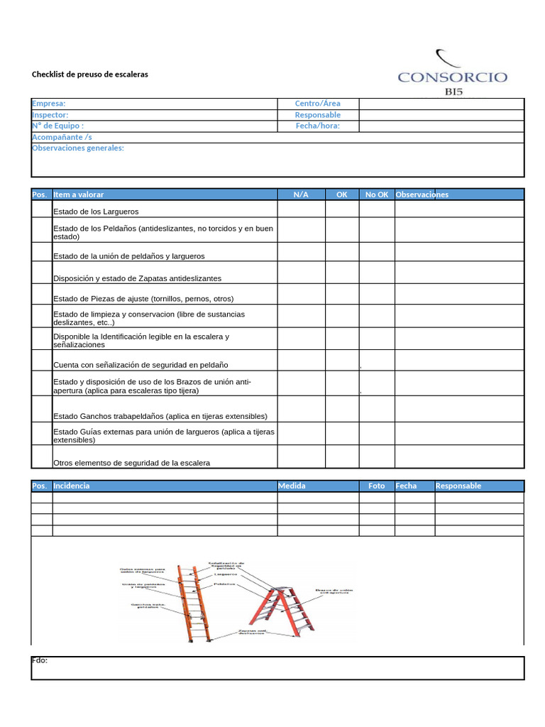 Checklist Preuso Escaleras CBI5 | PDF