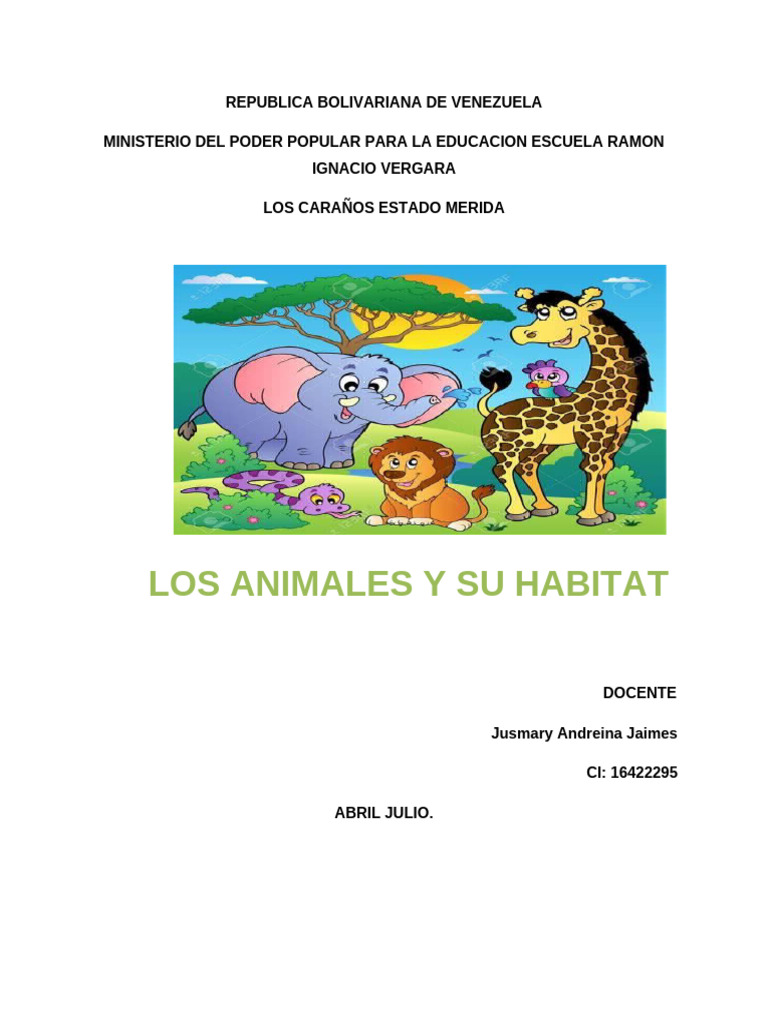Animales y Su Habitat | PDF | Domesticación | Aprendizaje