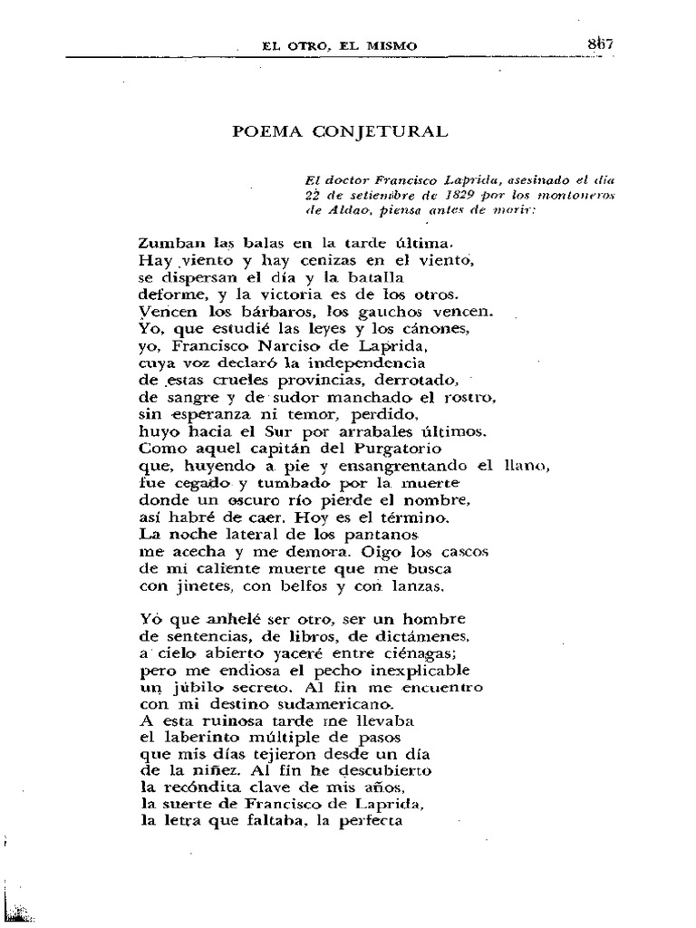 Poema Conjetural Alexander | PDF