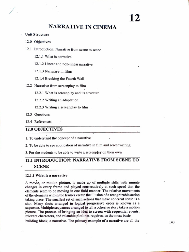 Non-Linear Narrative in Film Studies | PDF