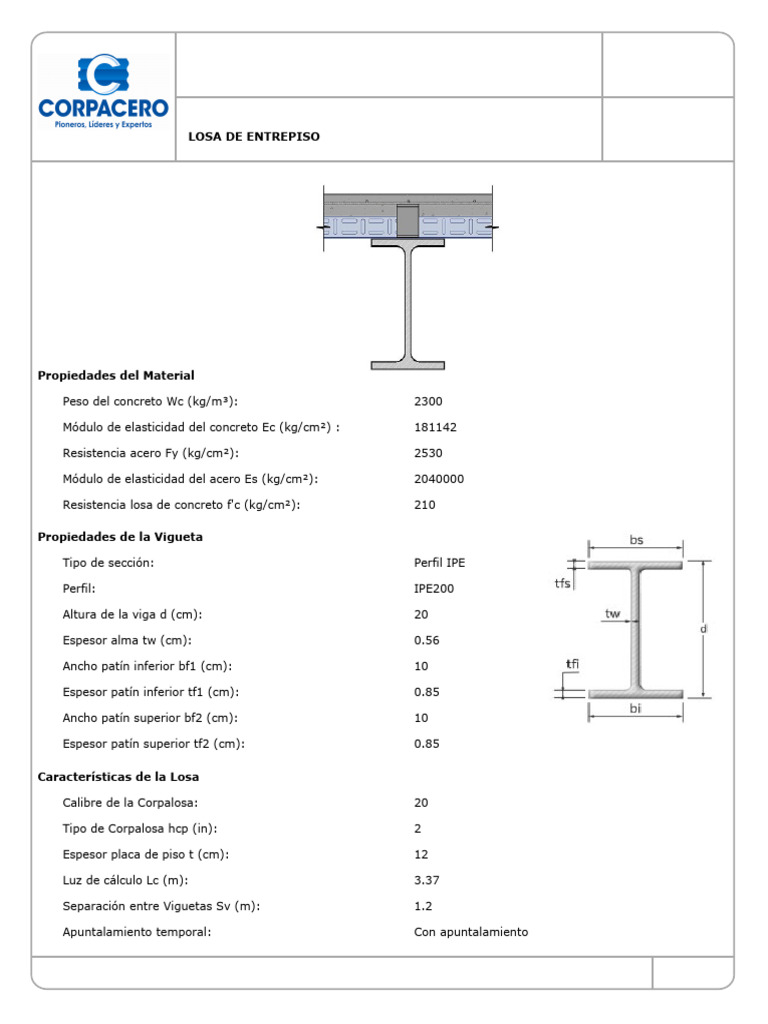 LOSA DE ENTREPISO | PDF | Ingeniería mecánica | Ingeniería de Edificación