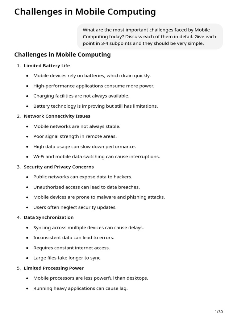 pyqs soln Mobile Computing | PDF | Computer Network | Bluetooth