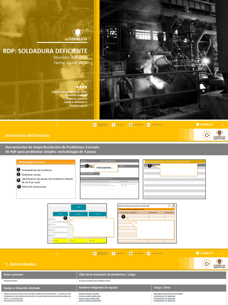 RDP 3 Pasos Reproceso Trabajo Soldadura Berliam-1 | PDF