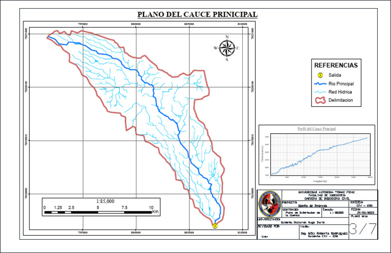 7.4. Plano Del Cauce Principal y Perfil | PDF