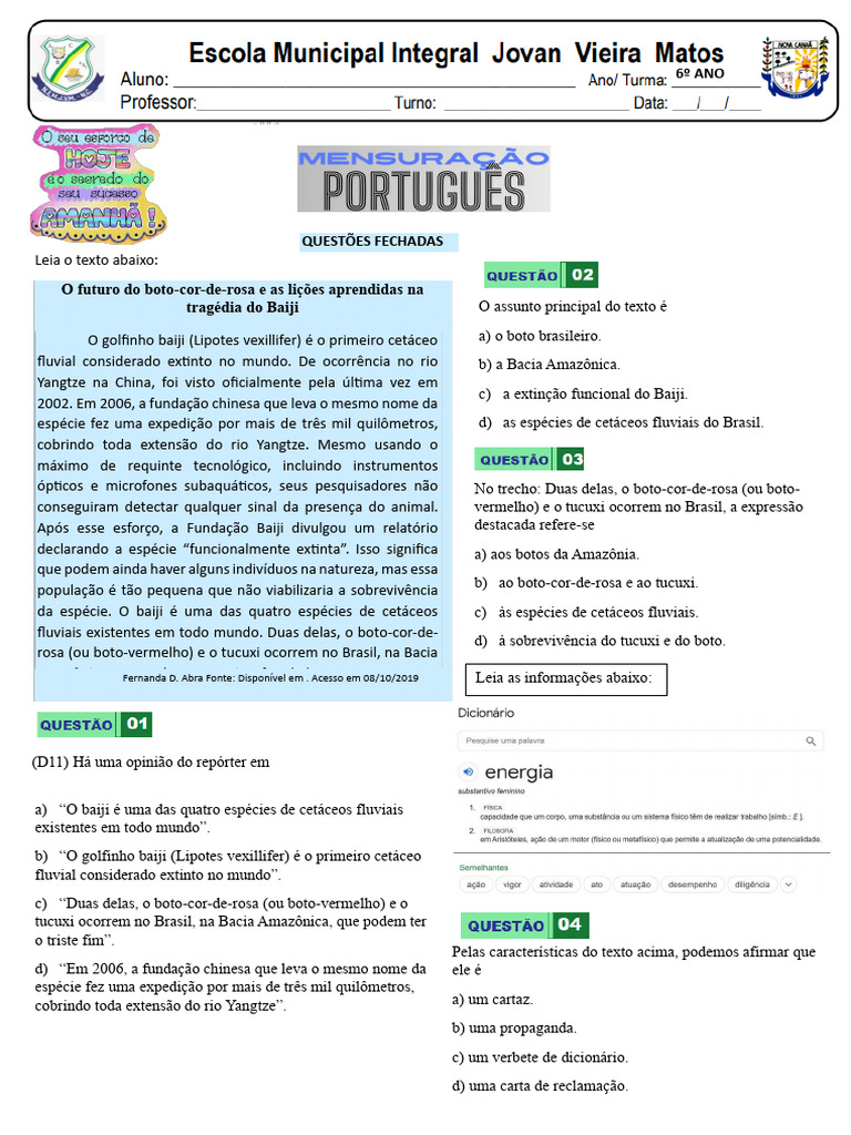 Futuro do boto-cor-de-rosa e Baiji | PDF
