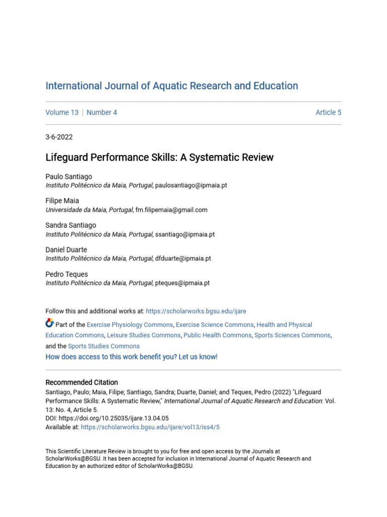 Lifeguard Performance Skills Review | PDF | Swimming | Cardiopulmonary ...