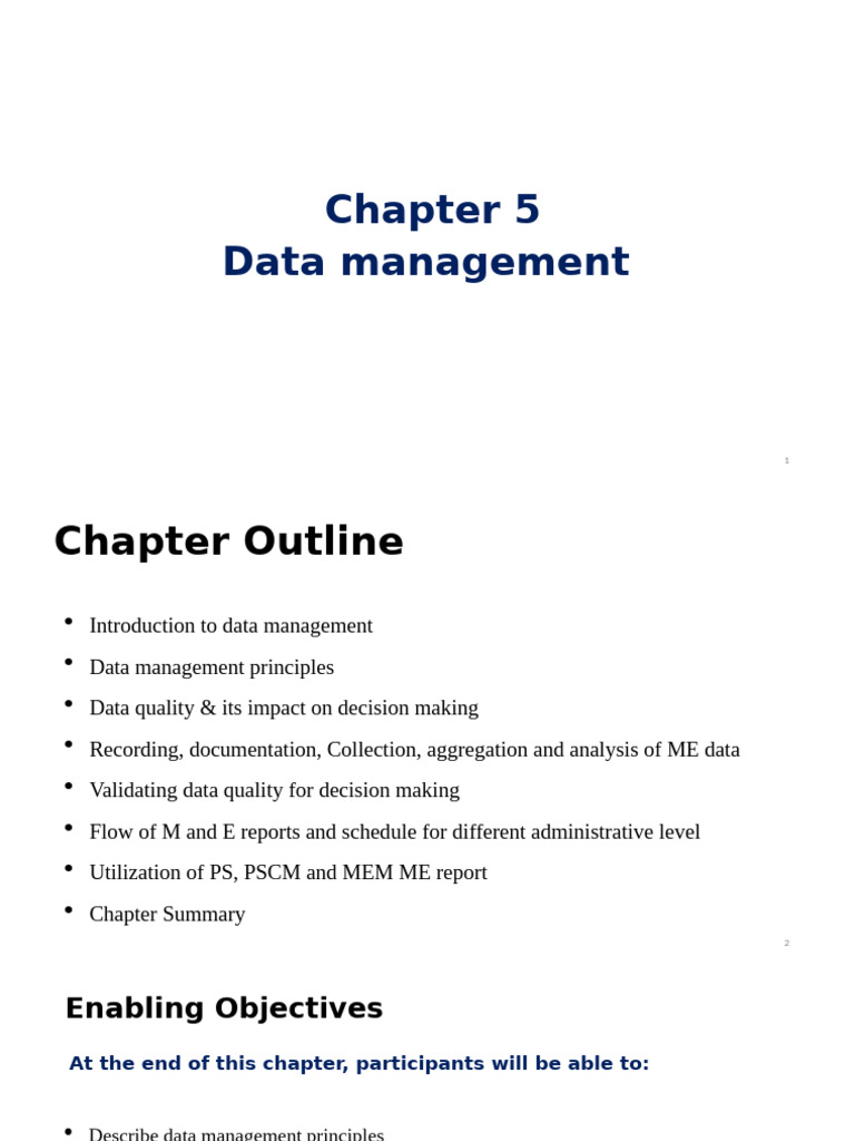 Chapter 5 Data Manangement | PDF | Data Quality | Data Management