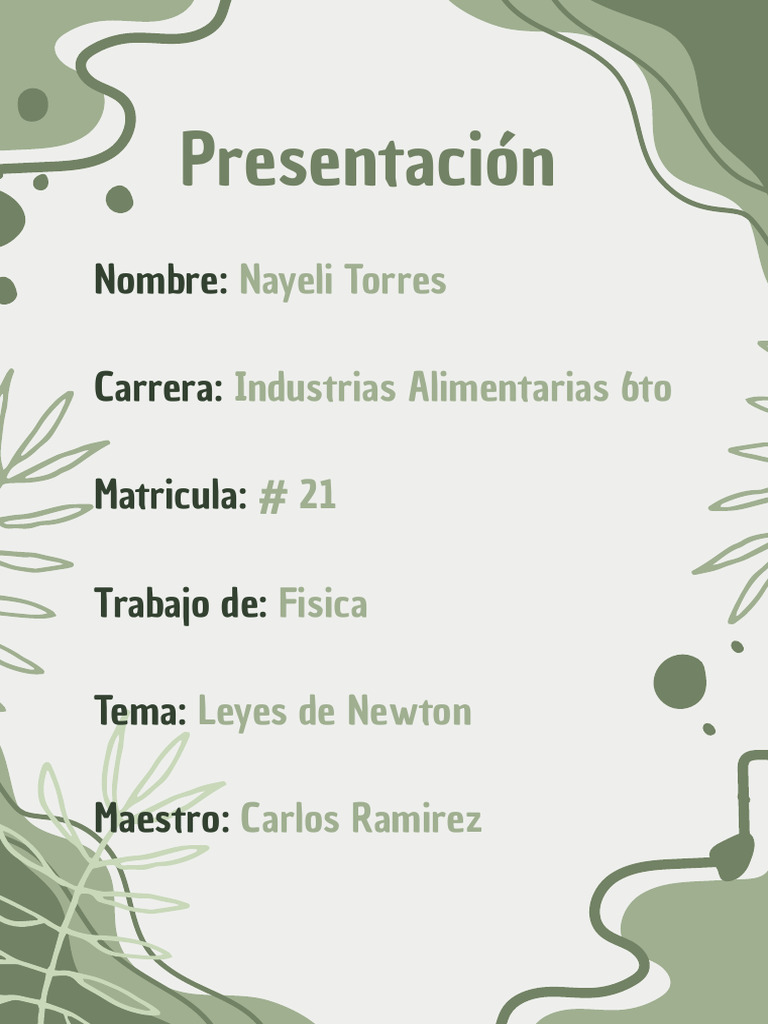 Leyes de Newton-Nayeli | PDF