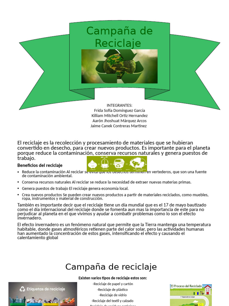 Importancia del Reciclaje y sus Beneficios | PDF | Reciclaje | Residuos